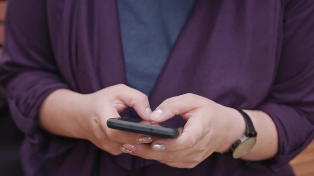 Texting With Both Hands - Stock Video | Motion Array