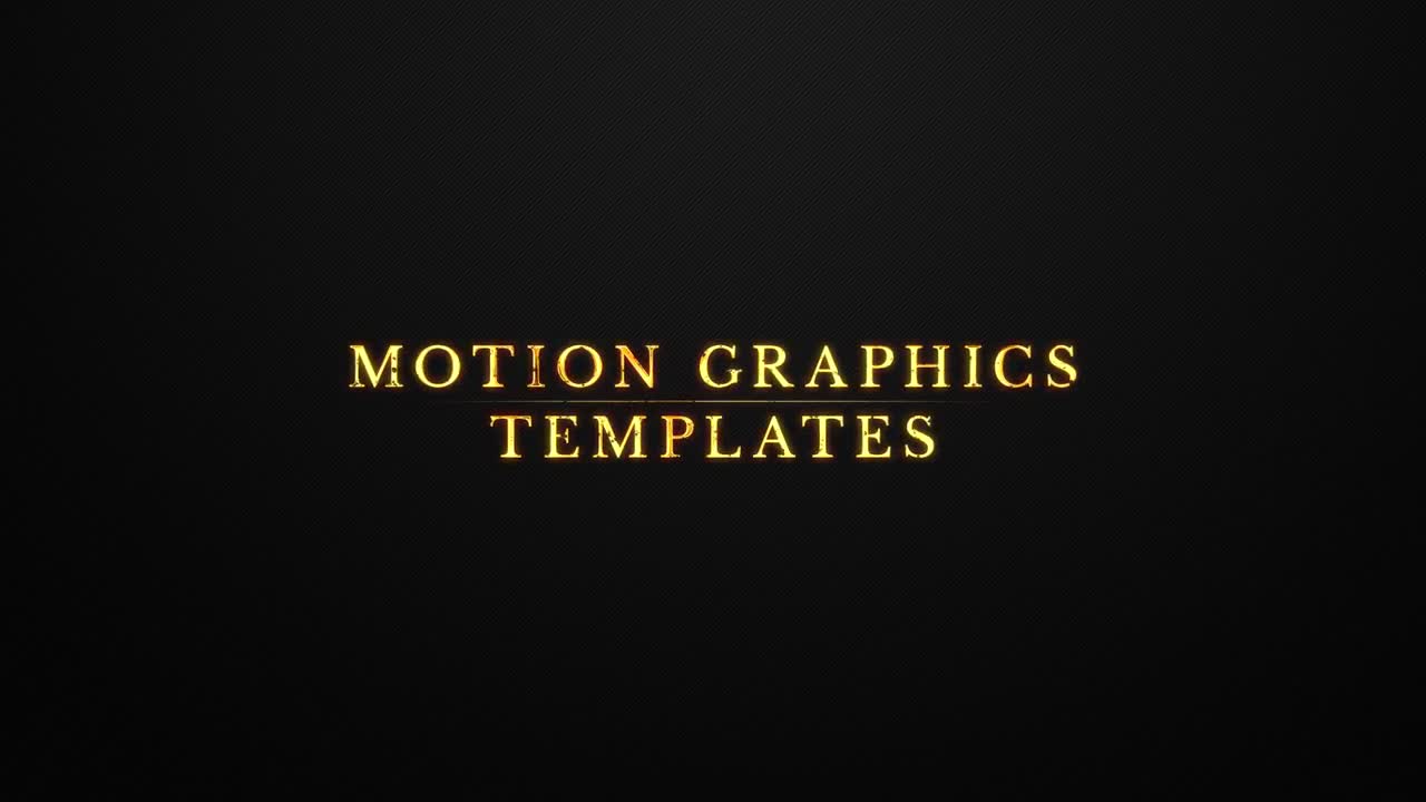 Gold Title Reveal - Motion Graphics Templates | Motion Array