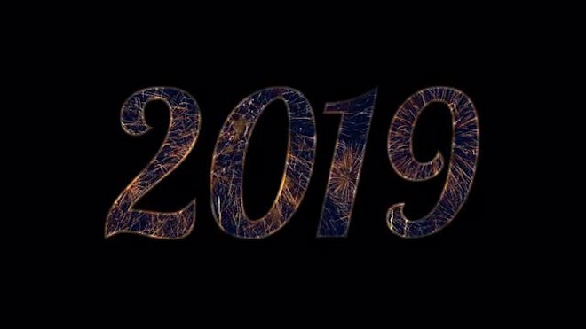 Blue 2019-2021 New Year Numerals - Stock Motion Graphics | Motion Array