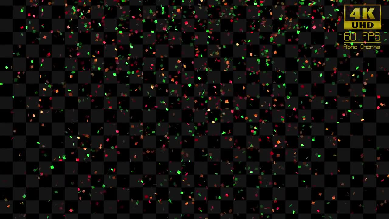 Red-Green Christmas Confetti Pack - Stock Motion Graphics | Motion Array