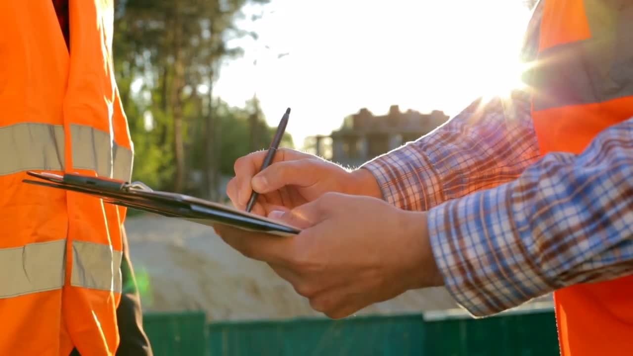 Construction Engineers Signing A Contract - Stock Video | Motion Array
