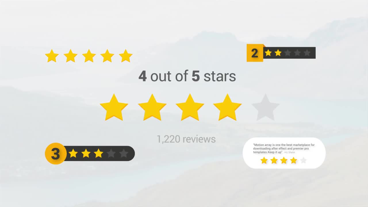 Review Stars Toolkit - Motion Graphics Templates | Motion Array