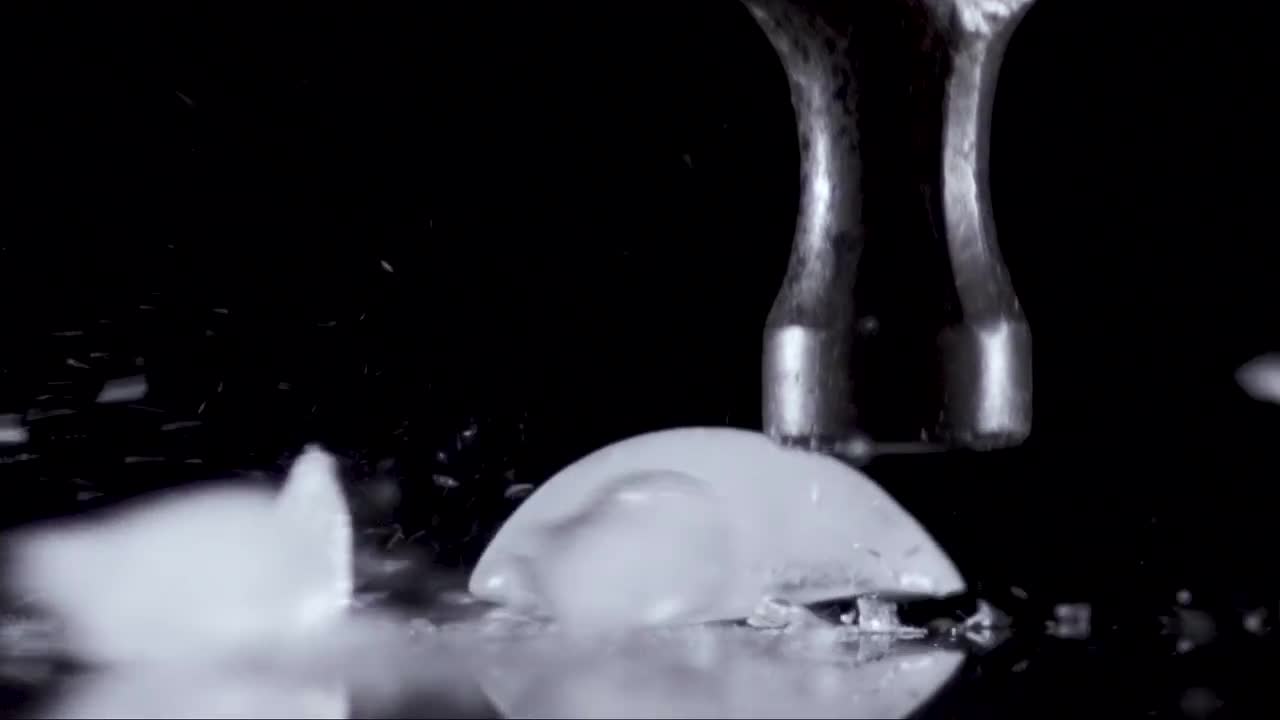 Ice Cube Destruction In Slow-Motion - Stock Video | Motion Array