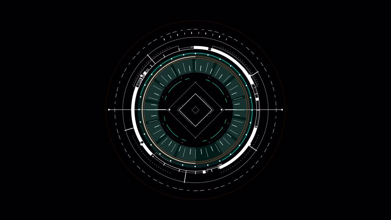 HUD Round Element - Compass - Stock Motion Graphics | Motion Array
