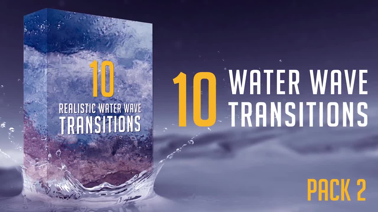 Water Wave Transitions Pack 2 - Stock Motion Graphics | Motion Array