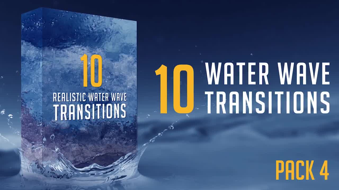 Water Wave Transitions Pack 4 - Stock Motion Graphics | Motion Array