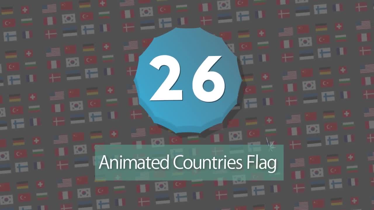 Countries Animated Flags Pack - Motion Graphics Templates | Motion Array