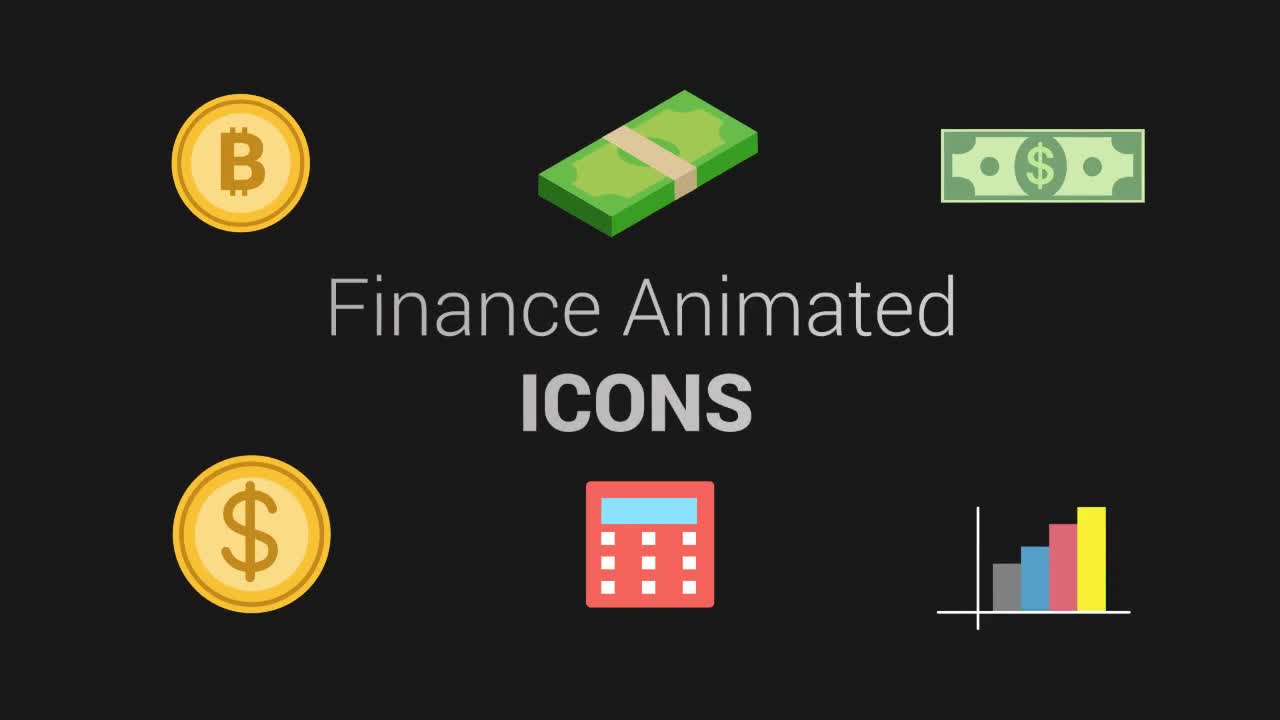 Finance Animated Icons Pack V1 - Motion Graphics Templates | Motion Array