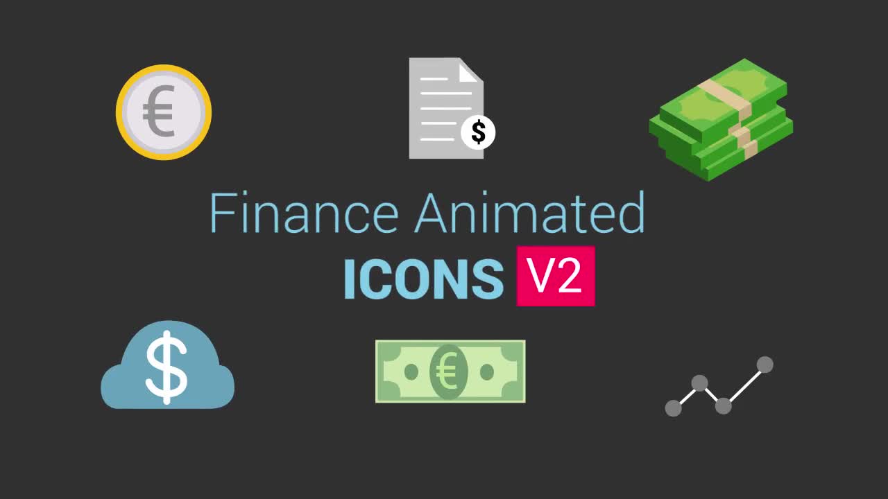Finance Animated Icons V2 - Motion Graphics Templates | Motion Array