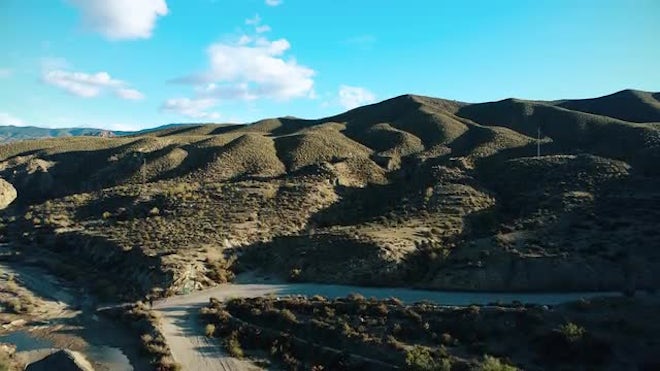 Aerial Shot Of A Desert - Stock Video | Motion Array