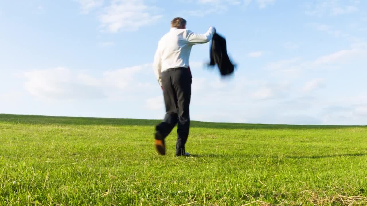 Businessman Throwing Off His Jacket - Stock Video | Motion Array