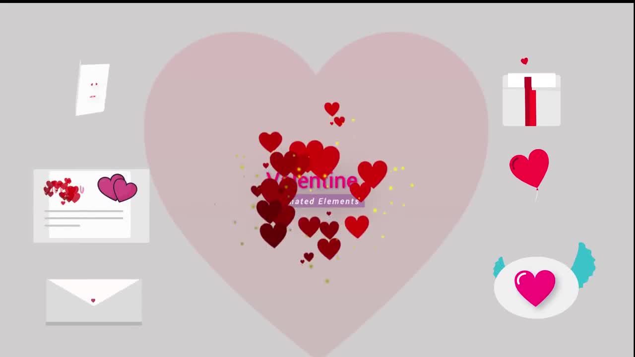 15 Valentine Hearts Animated Elements - Stock Motion Graphics | Motion ...