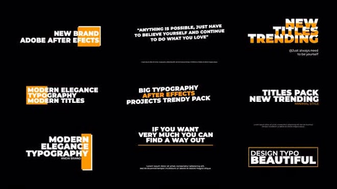 New Unique Titles - After Effects Templates | Motion Array