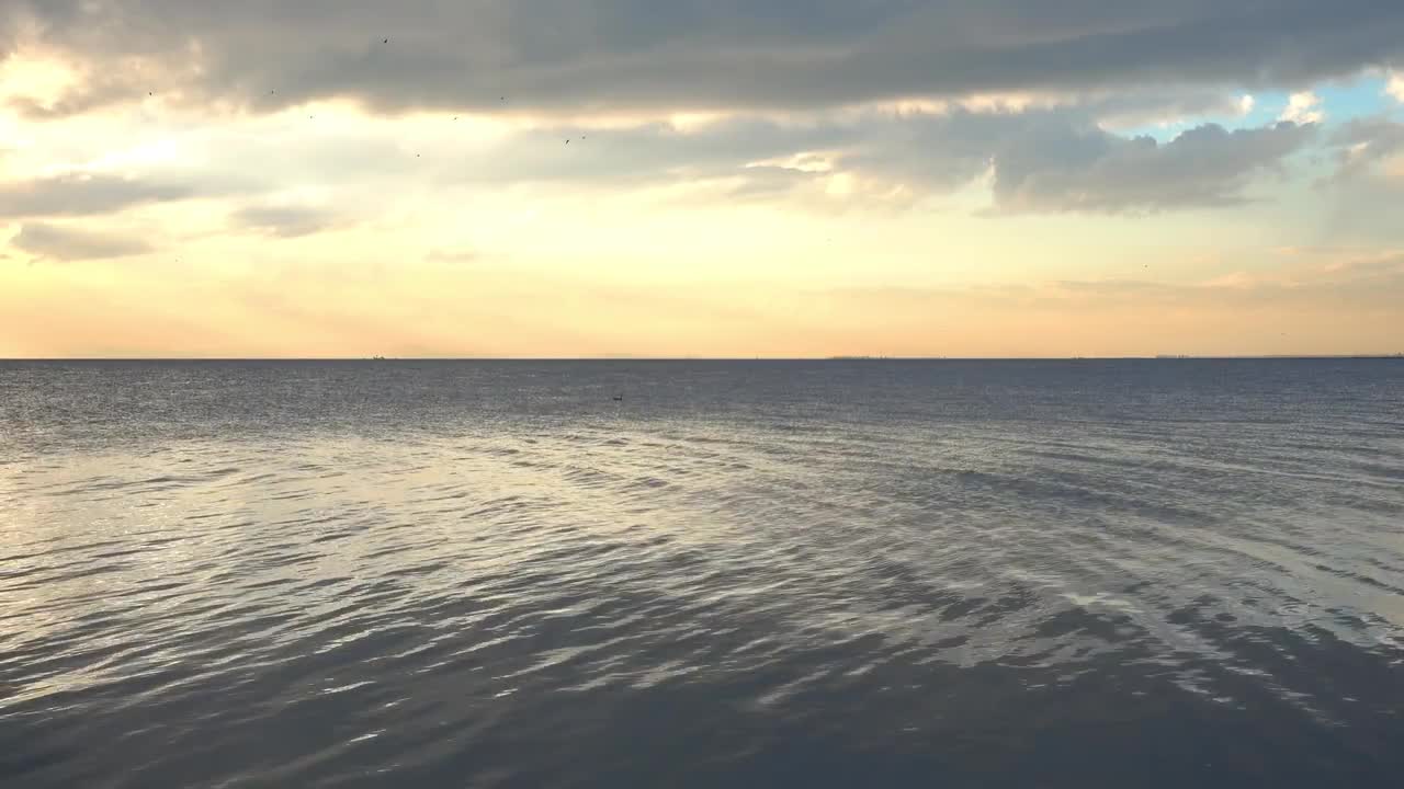 Wide-angle Shot Of Grey Ocean - Stock Video | Motion Array