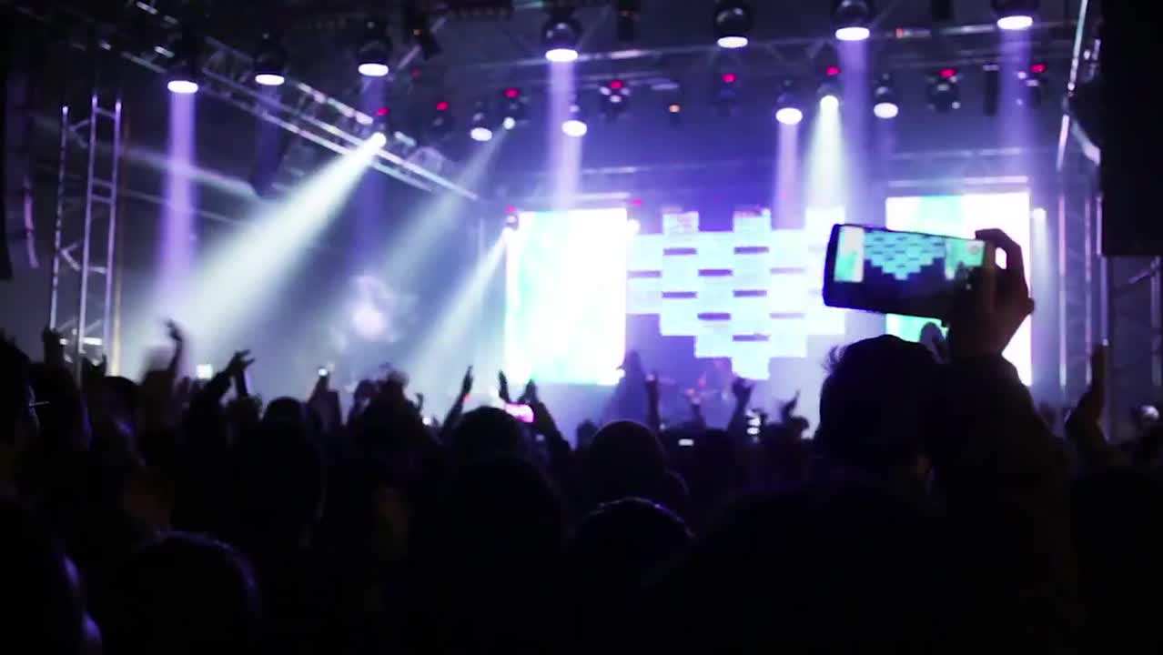 Concert-Goer Recording Live Event - Stock Video | Motion Array