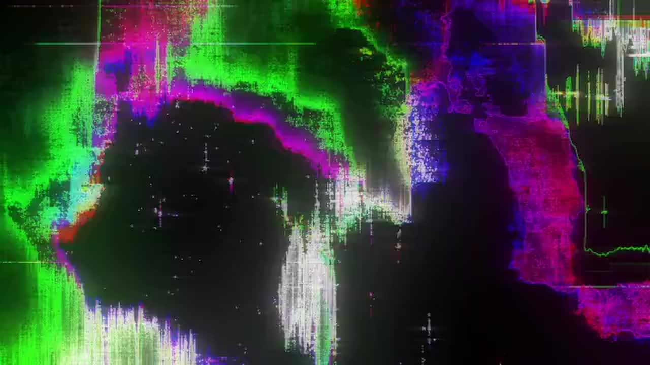 Distorted Neon Flashes - Stock Motion Graphics | Motion Array