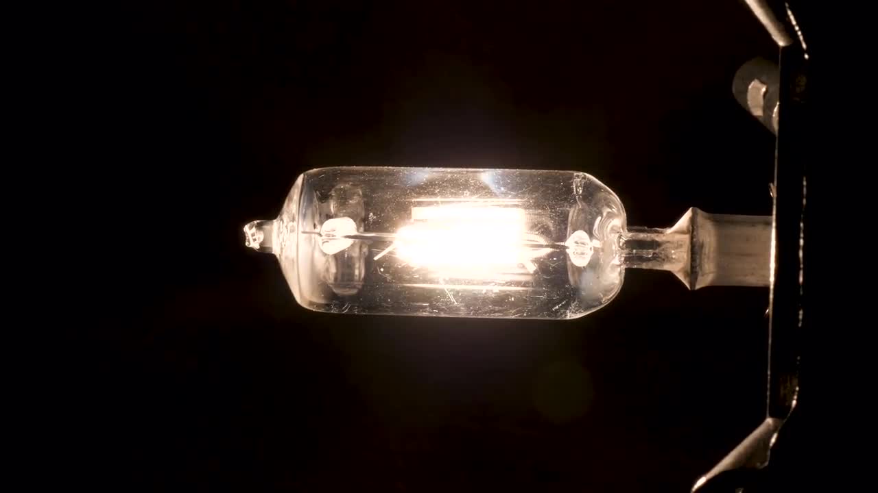 Stage Light Bulb Switched Off - Stock Video | Motion Array