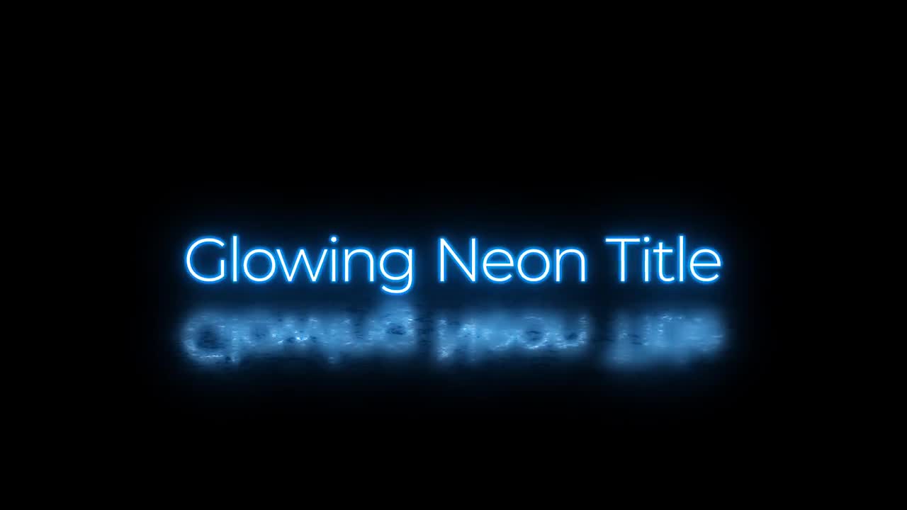Glowing Neon Title - Motion Graphics Templates | Motion Array