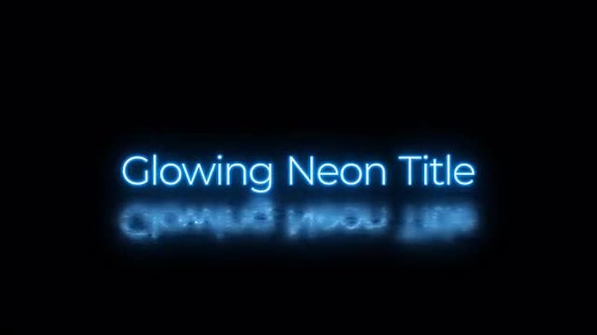 Glowing Neon Title - Motion Graphics Templates | Motion Array