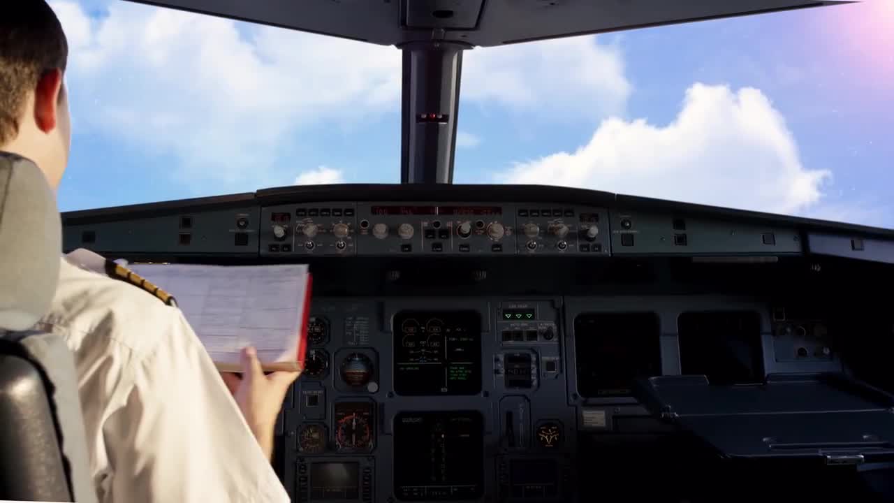 Pilot In The Cockpit - Stock Video | Motion Array