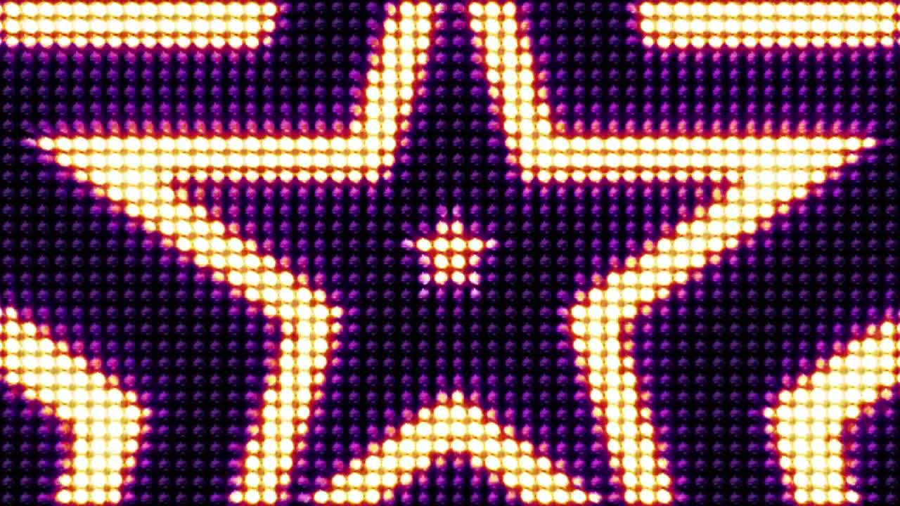 Star Shape LED Bulbs Loop - Stock Motion Graphics | Motion Array