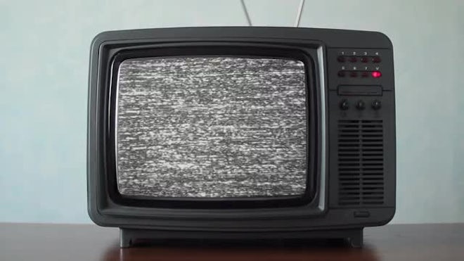 Vintage TV With Static - Stock Video | Motion Array