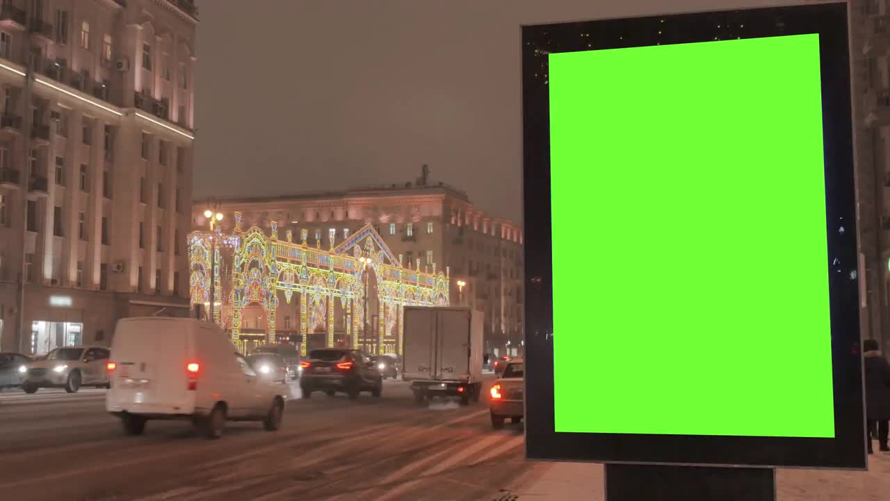 Billboard In The City - Stock Video | Motion Array