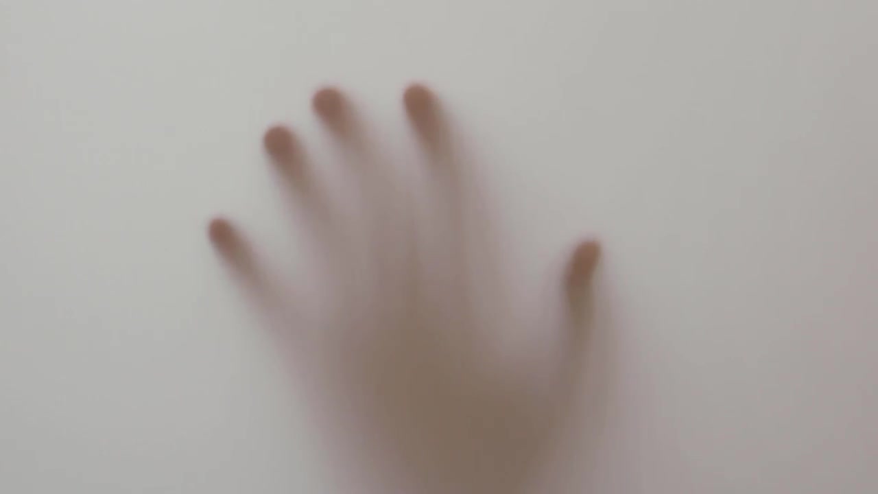 Hand On Foggy Glass - Stock Video | Motion Array