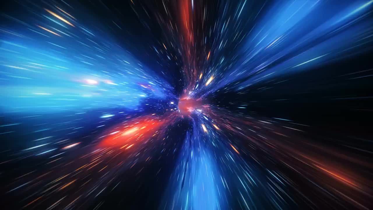Space Jump Into Blue-Orange Wormhole - Stock Motion Graphics | Motion Array