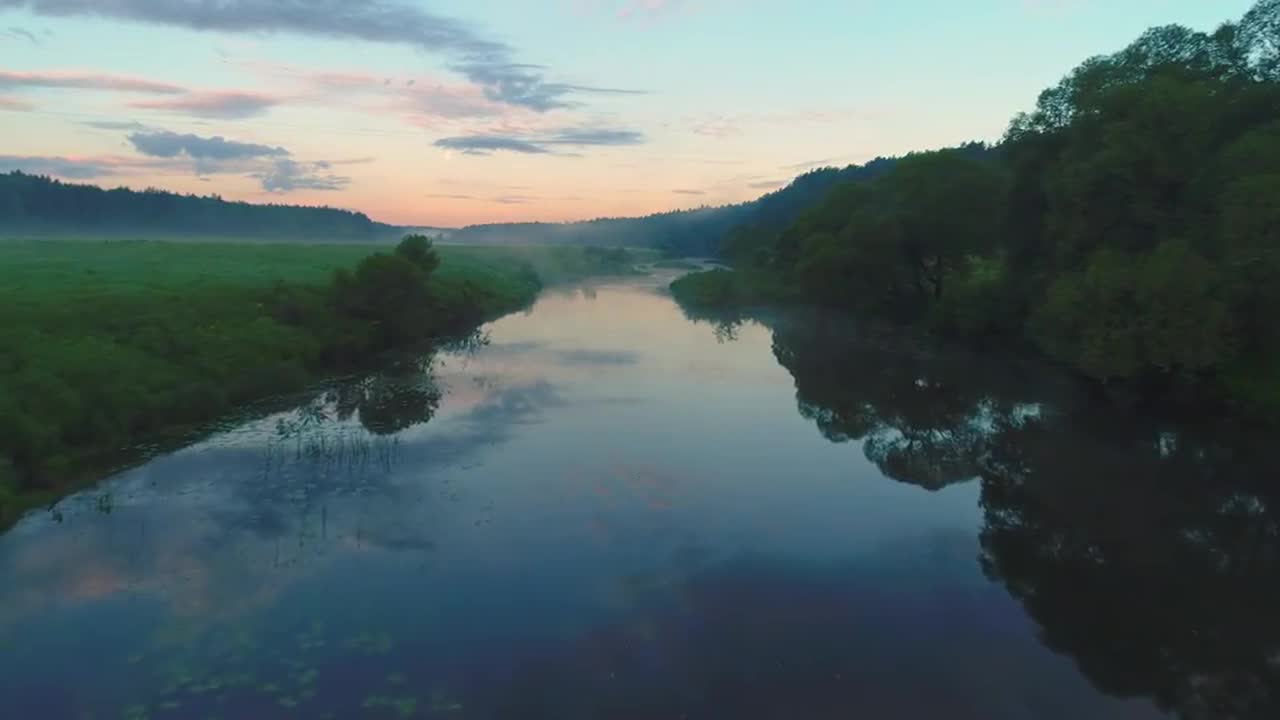 River In The Morning - Stock Video | Motion Array