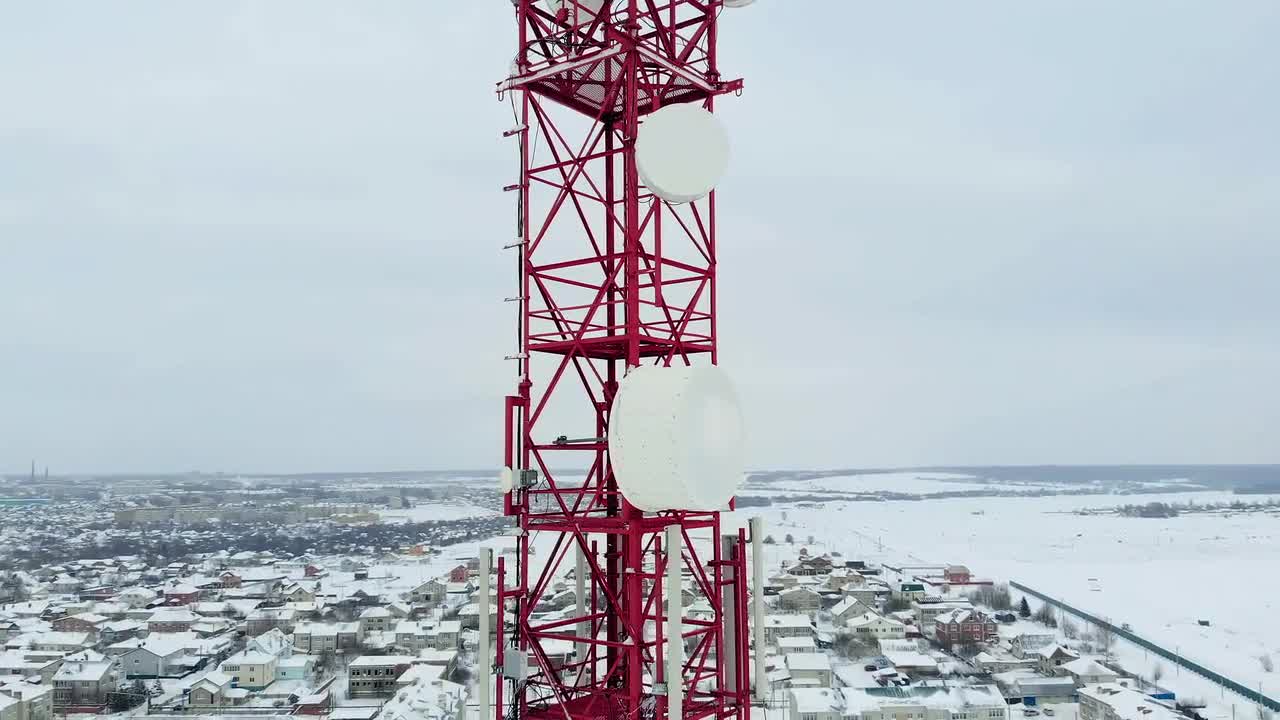 Close-Up Of Cell Tower - Stock Video | Motion Array