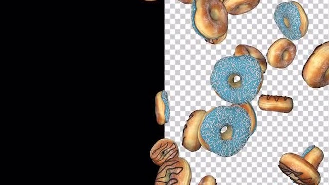 Floating Donuts Half-Screen - Stock Motion Graphics | Motion Array