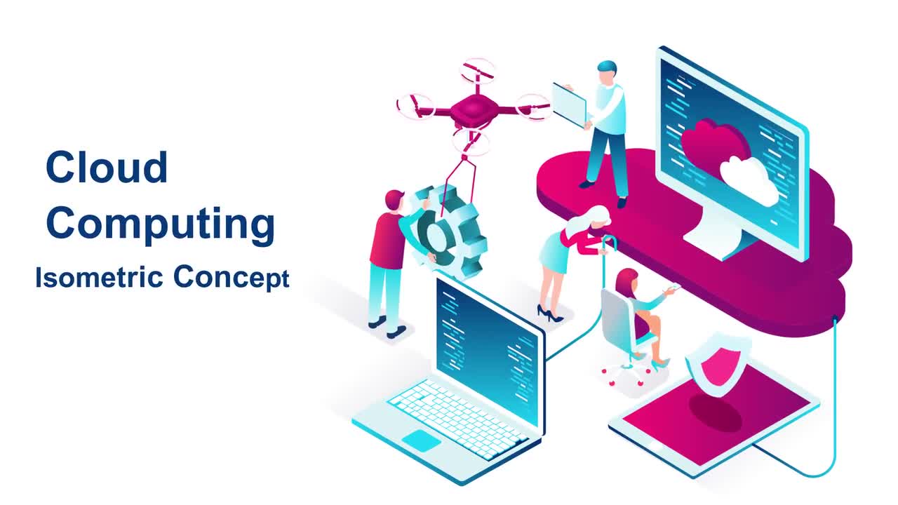 Cloud Computing - Isometric Concept - After Effects Templates | Motion ...