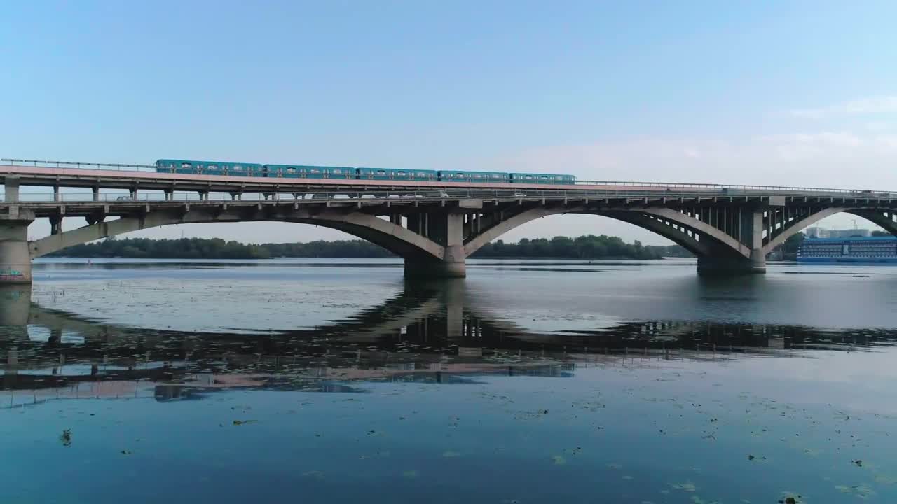 Train On The Bridge - Stock Video | Motion Array