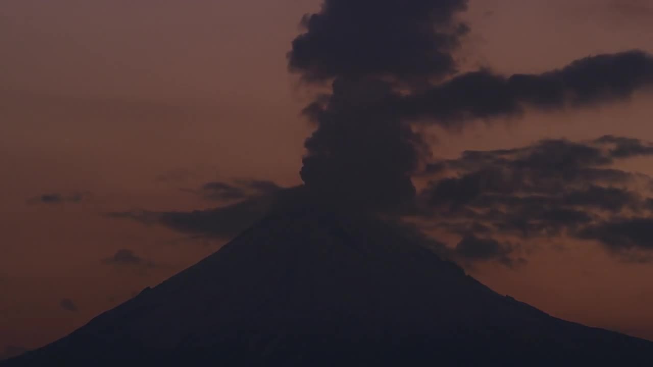 Volcano Emitting Smoke - Stock Video | Motion Array