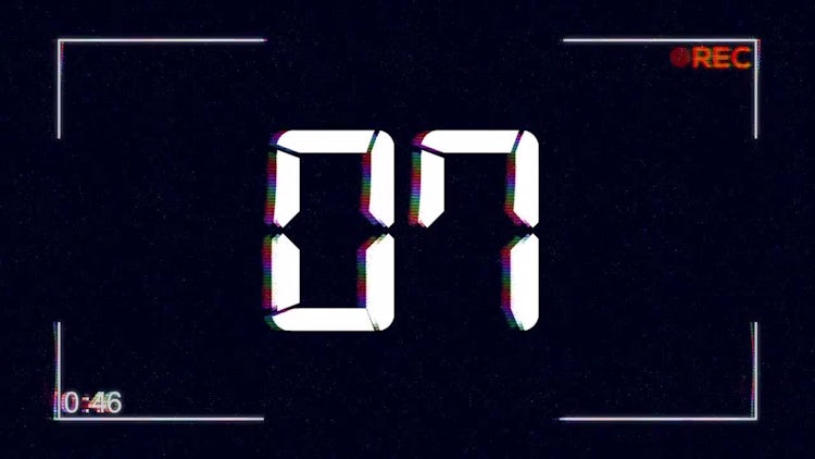 VHS Camera Glitching Countdown - Stock Motion Graphics | Motion Array