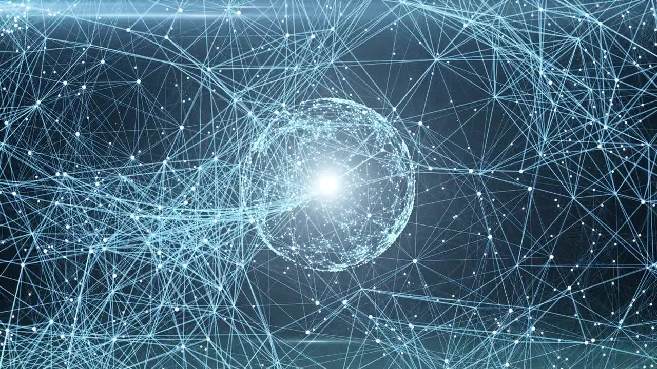 Plexus Spheres Zooming Out - Stock Motion Graphics | Motion Array
