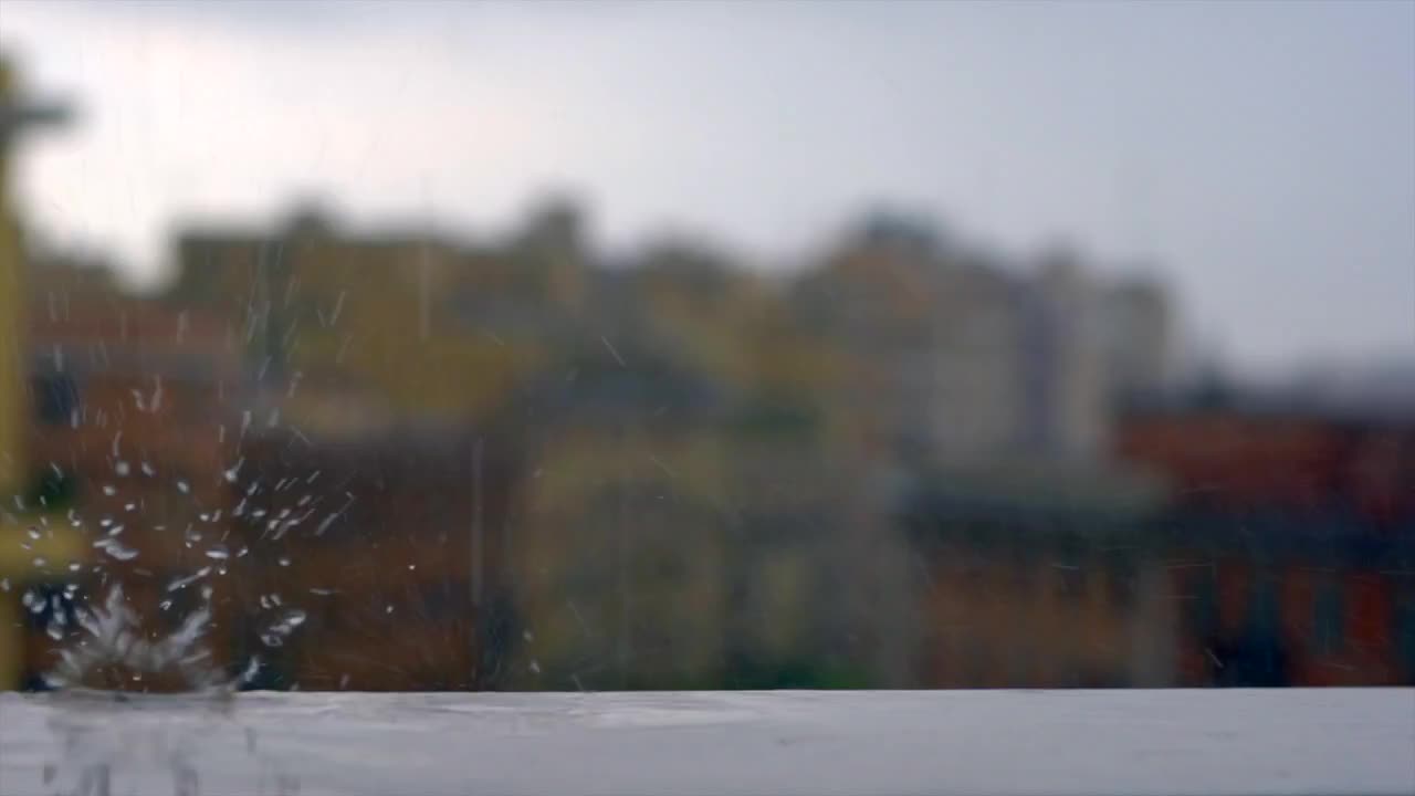 Raindrops Falling On Wet Floor - Stock Video | Motion Array