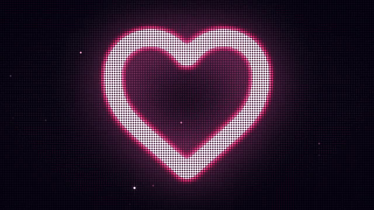 Heart Shape On Digital Screen - Stock Motion Graphics | Motion Array