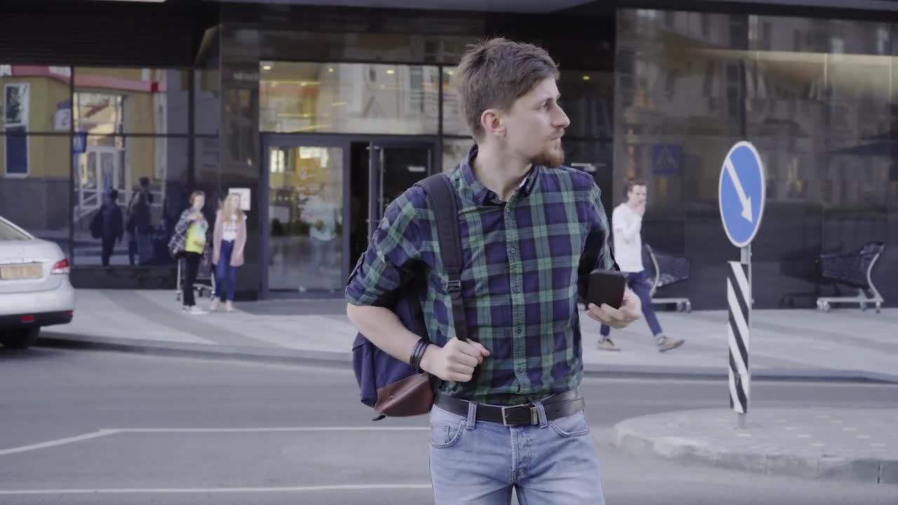 A Man Waiting - Stock Video | Motion Array