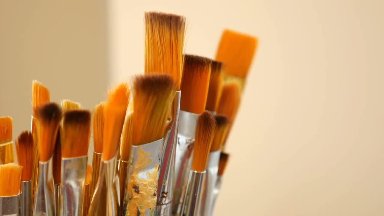 Paint Brushes - Stock Video | Motion Array