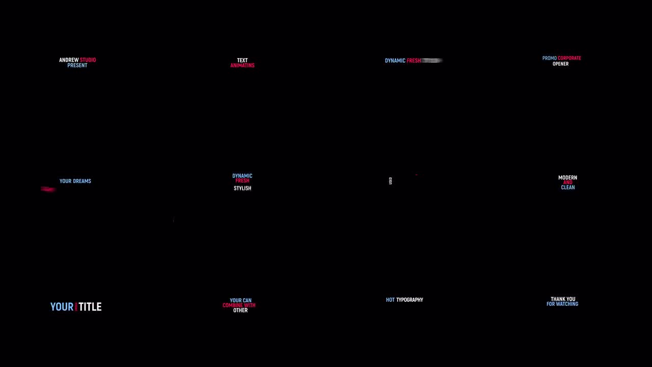 Kinetic Typography 4K - Motion Graphics Templates | Motion Array