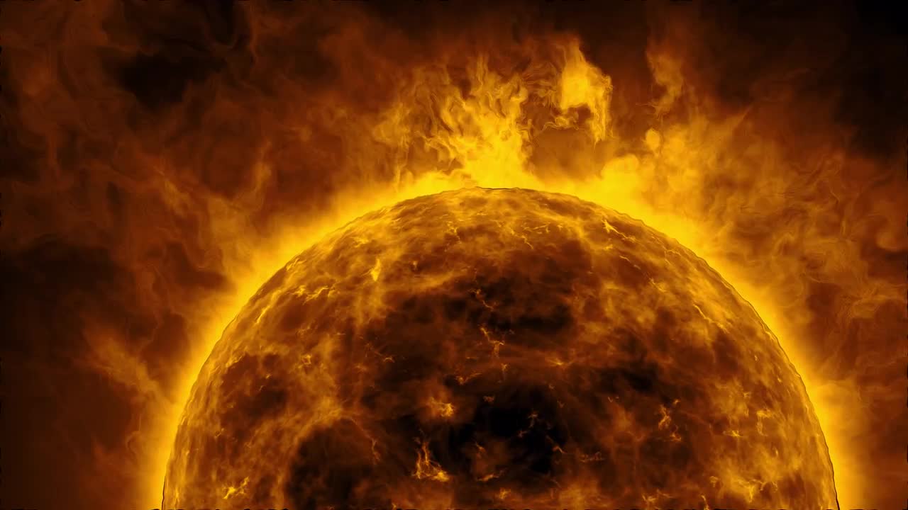 Sun Surface With Solar Waves - Stock Motion Graphics | Motion Array