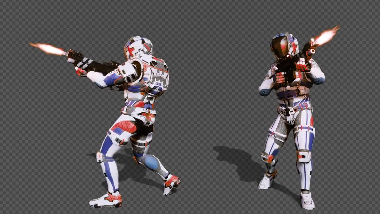 Firing Space Soldiers - Stock Motion Graphics | Motion Array