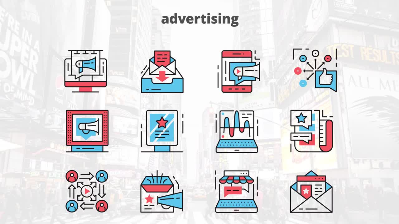 Adversting - Flat Animation Icons - After Effects Templates | Motion Array