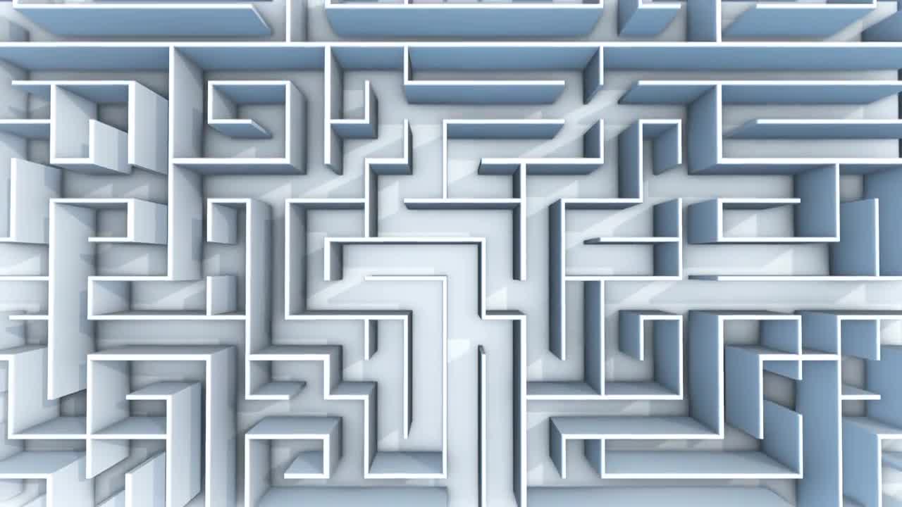 Top View Of Seamless Maze - Stock Motion Graphics | Motion Array