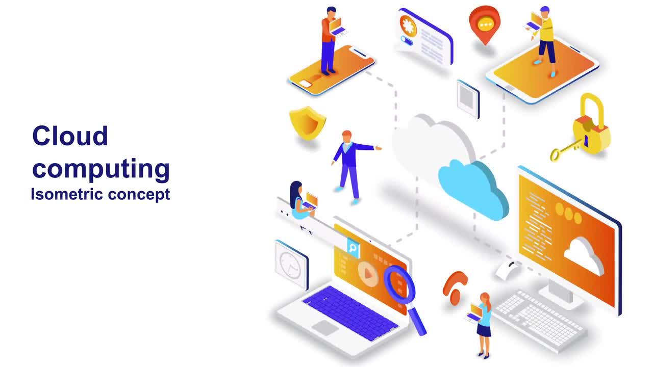 Cloud Computing - Isometric Concept - After Effects Templates | Motion ...