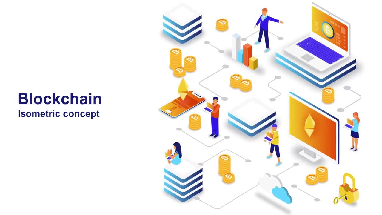 Blockchain - Isometric Concept - After Effects Templates | Motion Array