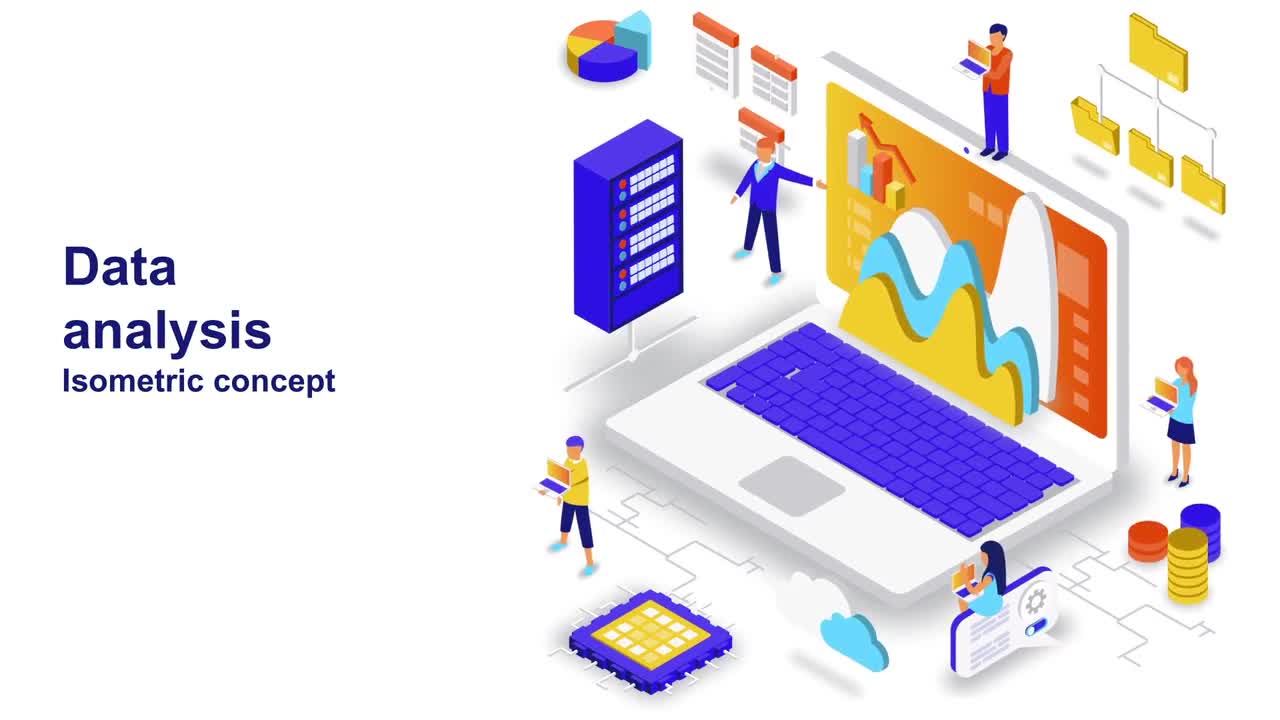 Data Analysis - Isometric Concept - After Effects Templates | Motion Array