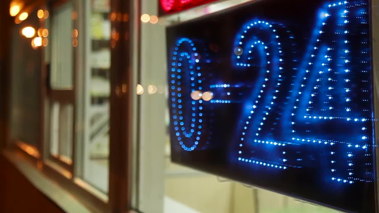 Hanging Neon Sign - Stock Video | Motion Array